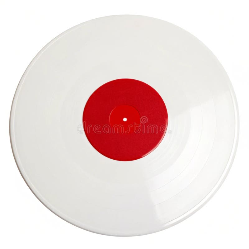 White Surface Featuring a Red Disc Isolated on White Background Stock ...
