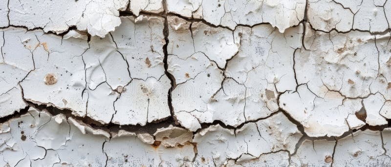 This White Surface, with Its Flaking Paint and Weathered Cracks, Offers ...