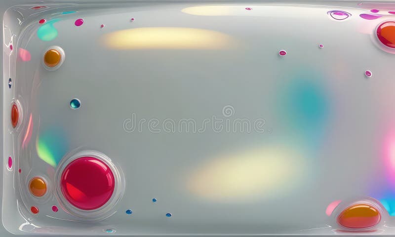 White Surface with Scattered Multicolored Circles and Dots, Creating ...