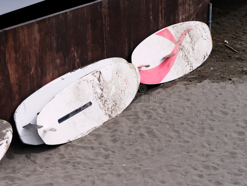White Surfboard on the Beach Stock Photo - Image of holidays, lifestyle ...