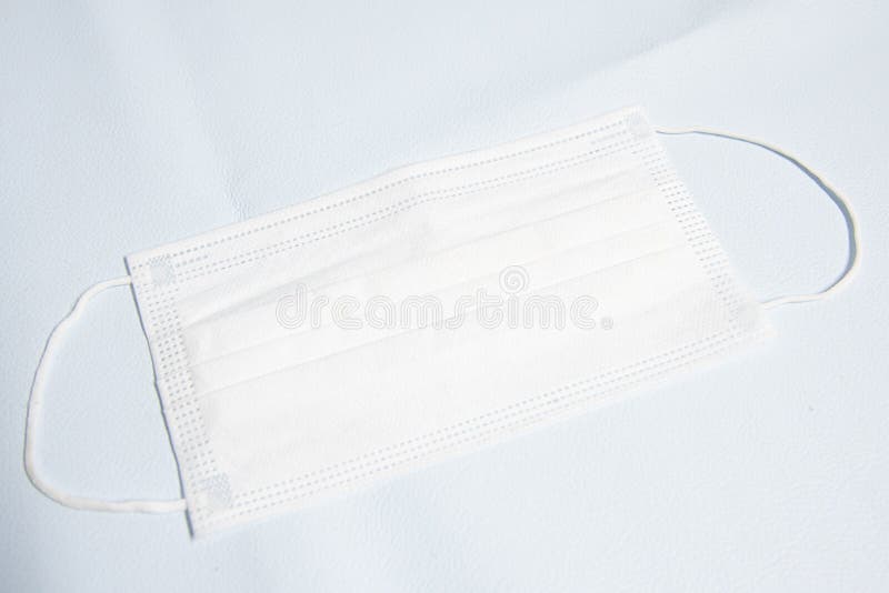White Surgical Mask on White Background Stock Photo - Image of chinese ...