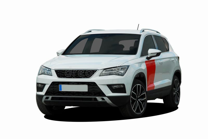 White SUV stock photo. Image of rims, luxury, road, modern - 94145182