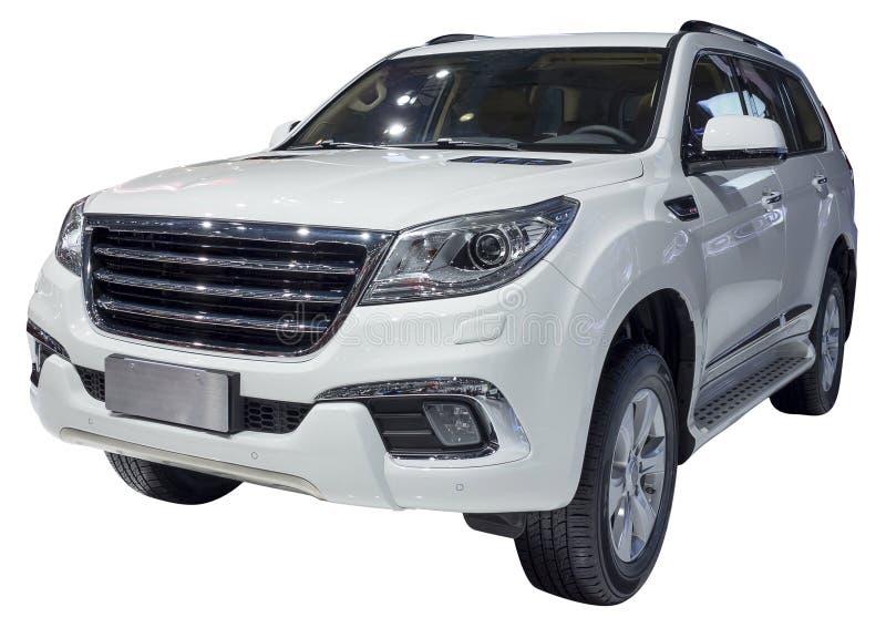 White SUV stock image. Image of headlight, economic, manhood - 55735755