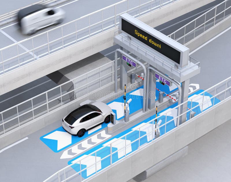 Toll-gate start and stop stock vector. Illustration of toll - 13282715