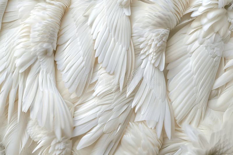 White Swan Feathers Background, Goose Plume Pattern, White Wings ...