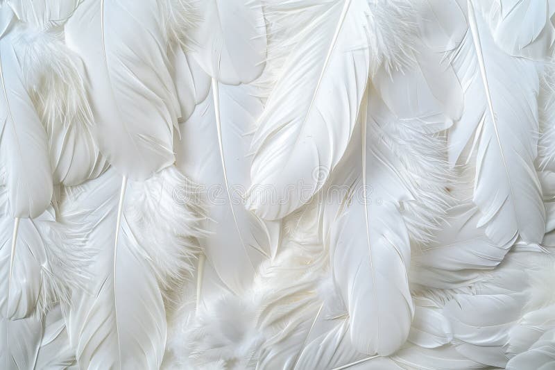 White Swan Feathers Background, Goose Plume Pattern, White Wings ...