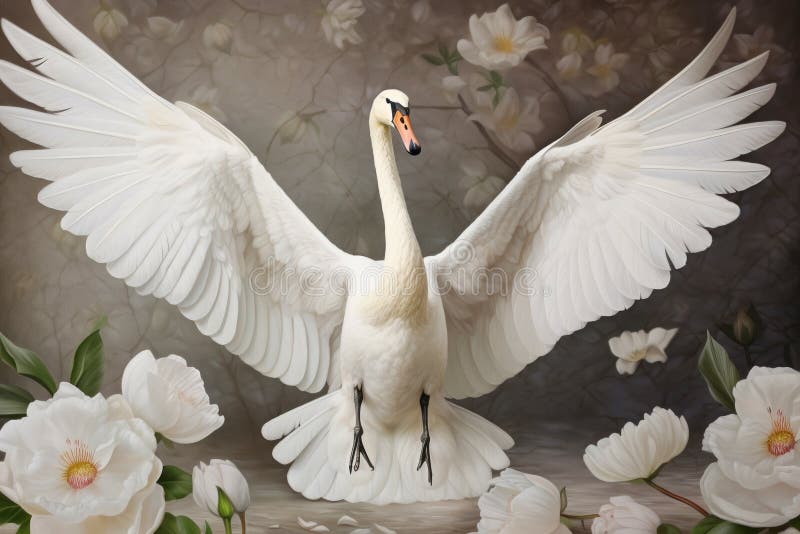 Swan Wing Spread Stock Illustrations – 318 Swan Wing Spread Stock ...