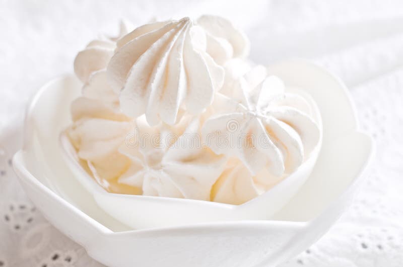 White sweet meringue stock image. Image of party, cookie - 65749929