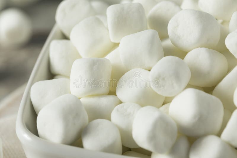 White Sweet Mini Marshmallows Stock Image - Image of sugary, chewy ...