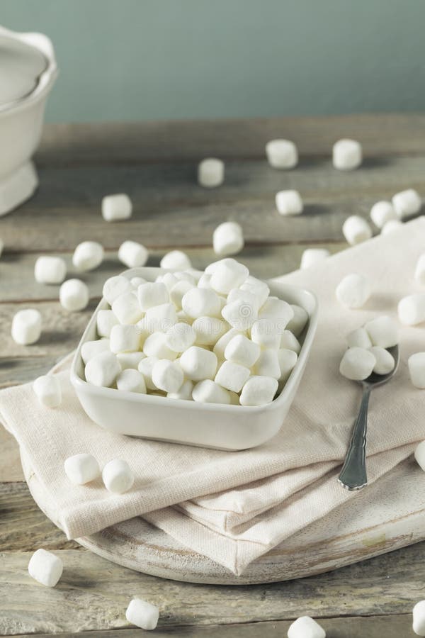 White Sweet Mini Marshmallows Stock Photo - Image of marshmallow ...