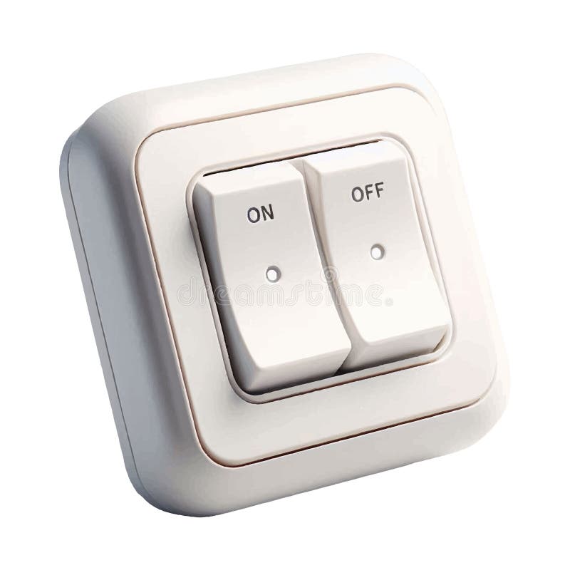 White switch box stock vector. Illustration of decision - 332267100