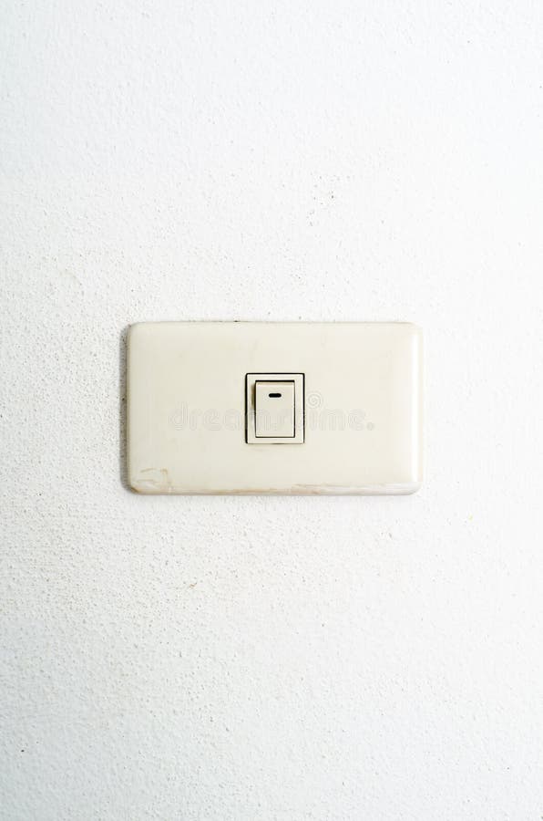 White switch on wall stock photo. Image of energy, home - 45152262