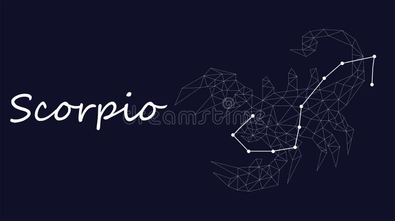 Scorpio Zodiac Sign Constellation Vector. Horoscope Sign Constellation ...