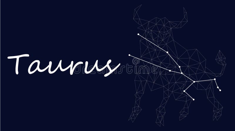 Taurus Zodiac Sign Constellation Vector. Horoscope Sign Constellation ...