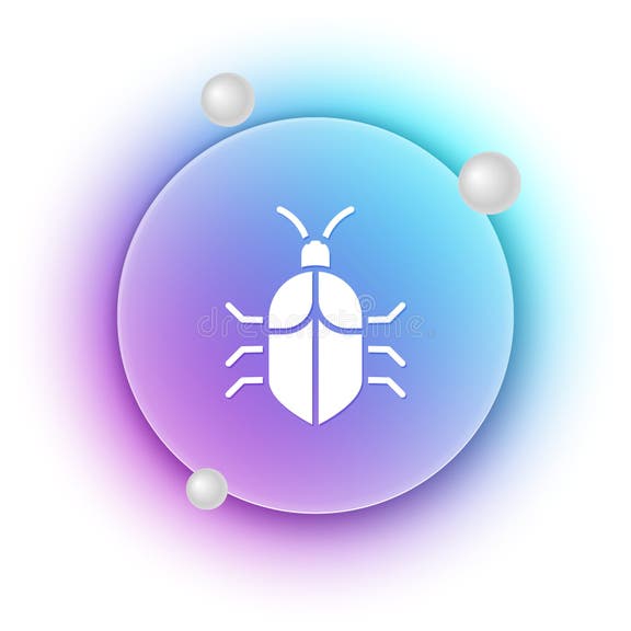 White System Bug Concept Icon Isolated on White Background. Code Bug ...