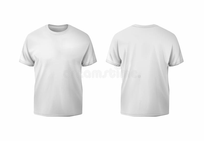 White T-shirt Mockup Front and Back Stock Vector - Illustration of ...