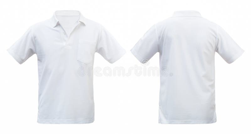 White T-shirts Front and Back Isolated White Background. with Cl Stock ...