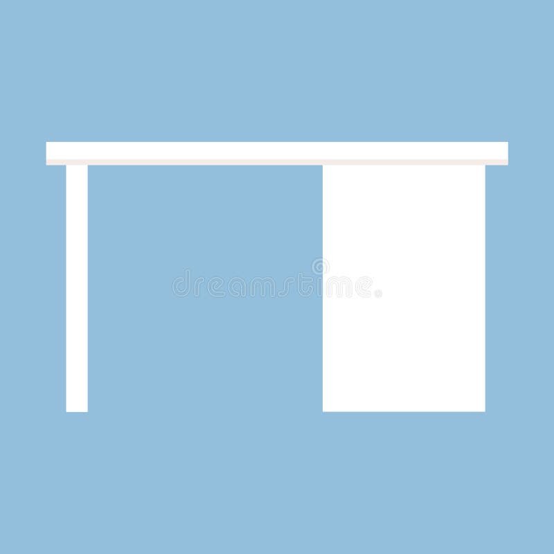 White Table on Blue Background for Use in Web Design Stock Vector ...