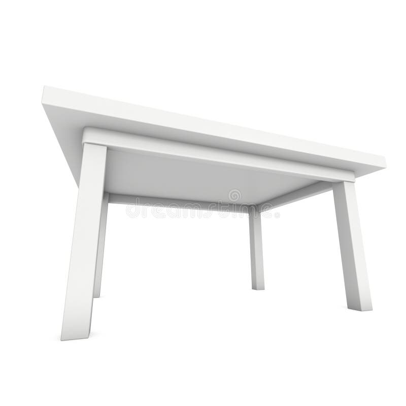 White Table 3D stock illustration. Illustration of icon - 84152685
