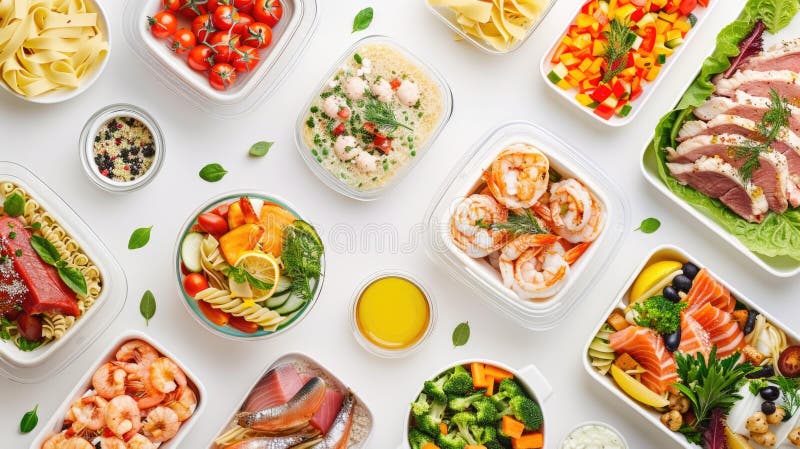 A White Table Filled with a Variety of Different Types of Food, Perfect ...