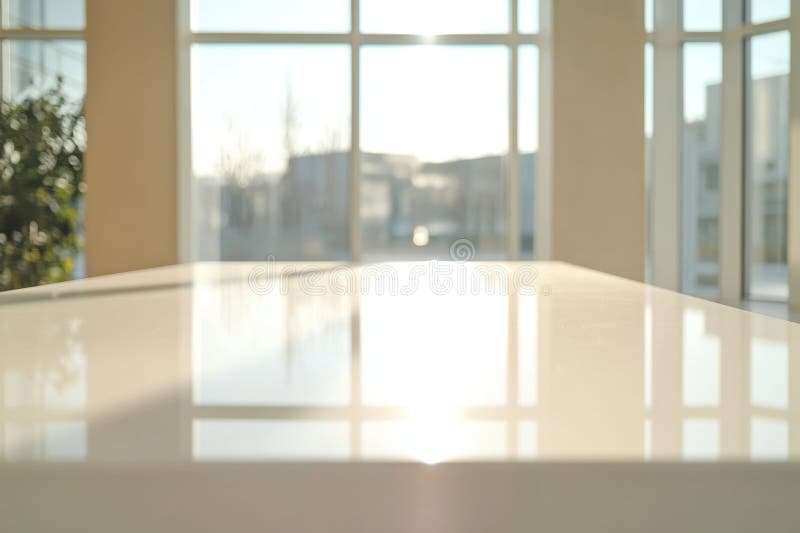 A White Table Holds a Vase Beneath a Window, Creating a Serene Indoor ...