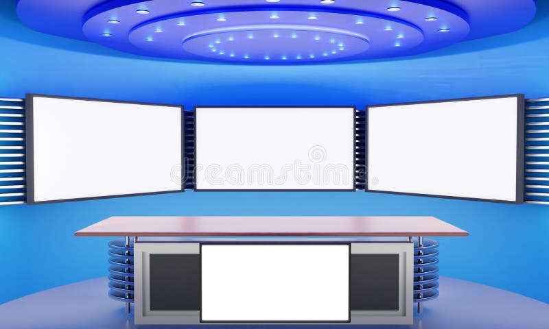 Virtual News Studio Desk Stock Illustrations – 129 Virtual News Studio ...