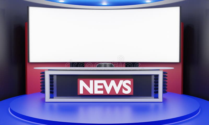 Virtual News Studio Desk Stock Illustrations – 111 Virtual News Studio ...