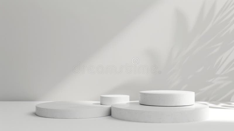 White Table with Three Objects Stock Illustration - Illustration of ...