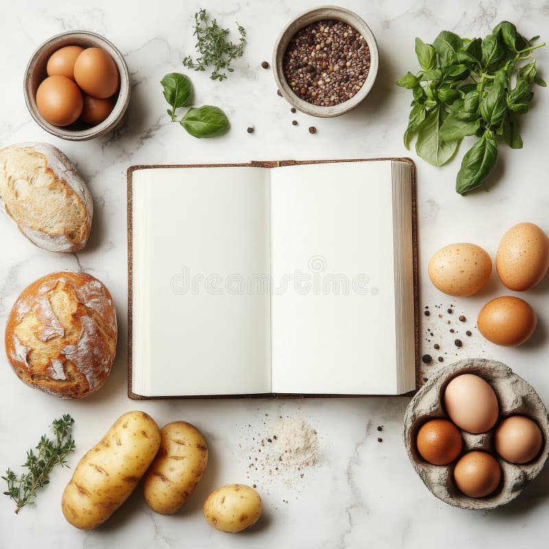 A White Table is Shown from a Top-down Perspective, Surrounded by ...