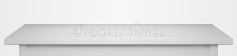 White Table Template, Mock-up for Product Display Stock Vector ...