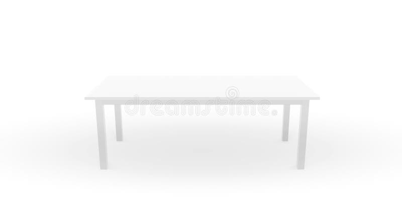 White Table Template with Realistic Shadow, 3d, Vector Illustration ...