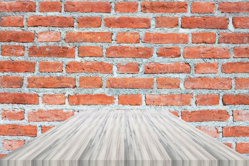 White Table Top on Brick Wall Stock Photo - Image of mock, pattern ...