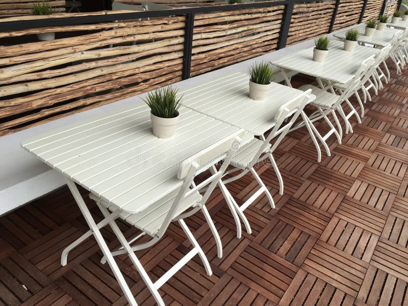 White tables stock image. Image of restaurant, relax - 105031691