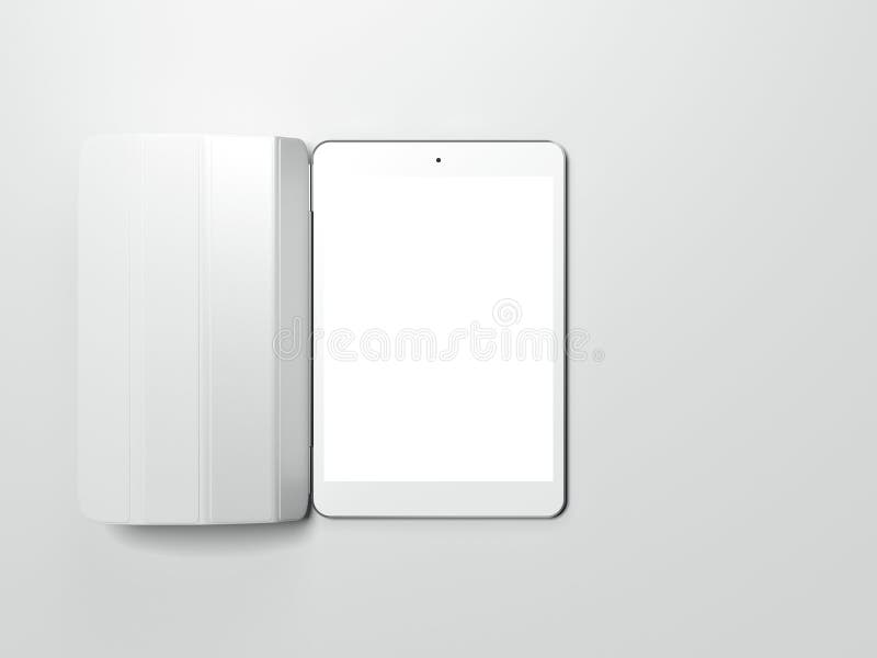 White Cover Box and Book. 3d Rendering Stock Illustration ...