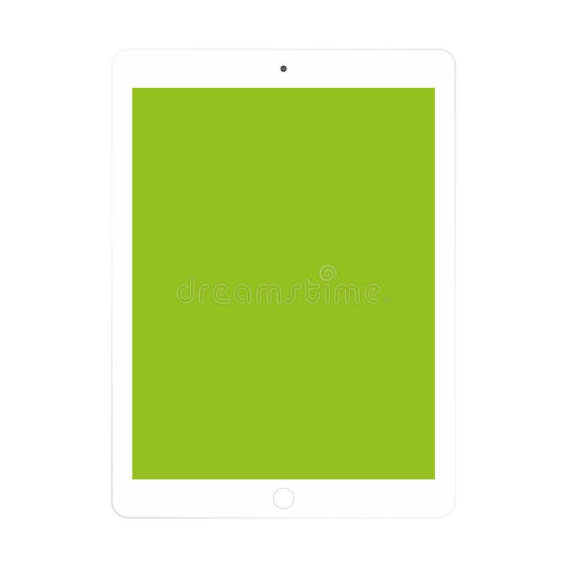 White Tablet with Empty Grey Screen Vector. Tabet Icon. White Tablet ...