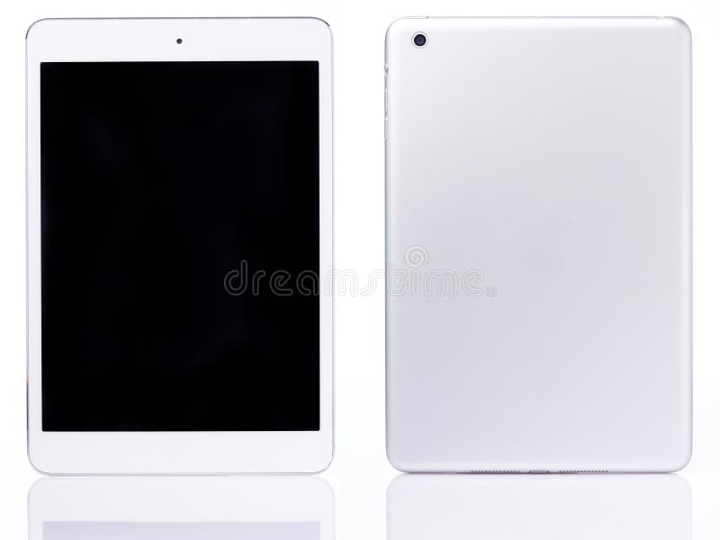 White tablet isolated stock photo. Image of black, close - 96001782