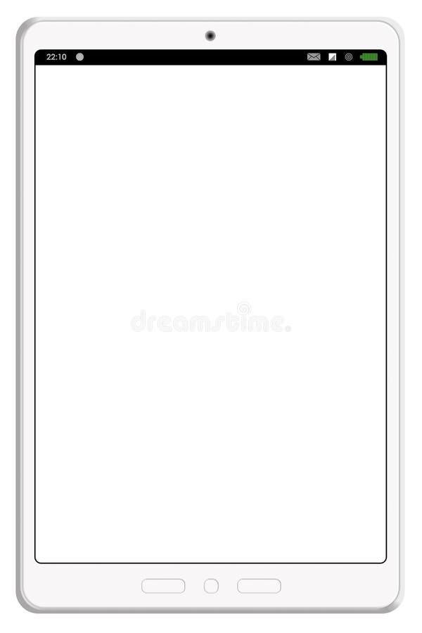 White Tablet. stock illustration. Illustration of vertical - 98579256