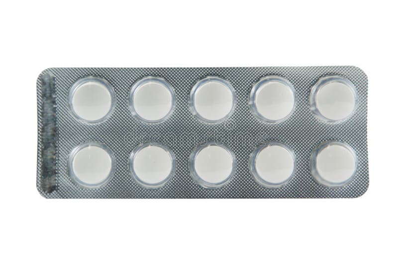 White tablet in pack stock photo. Image of medical, pharmaceutical ...