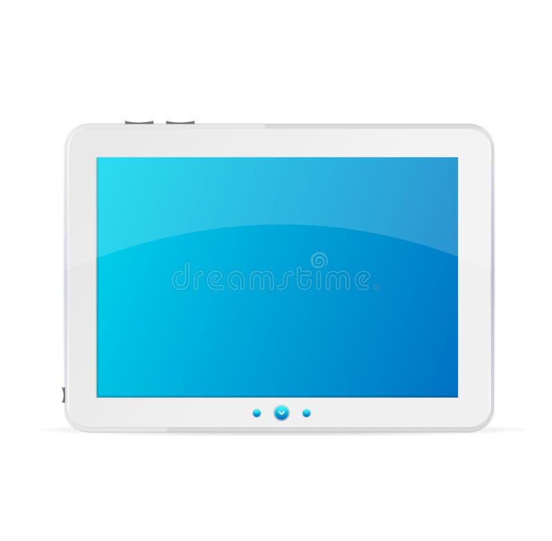 Digital Tablet Pc Isolated on White Background Stock Photo - Image of ...