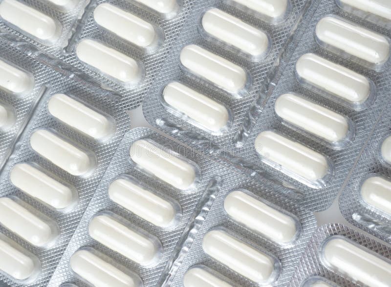 White tablets in a package stock image. Image of white - 169583611
