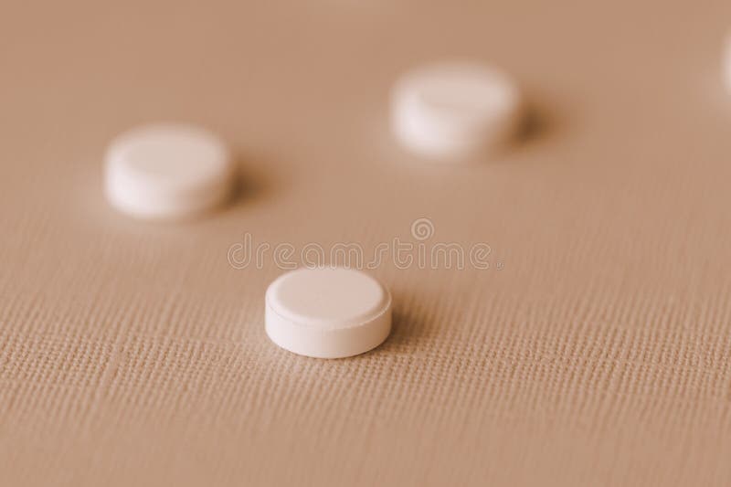 Brown Tablets In Pill Box For Three Days On Pink Background Three Two ...