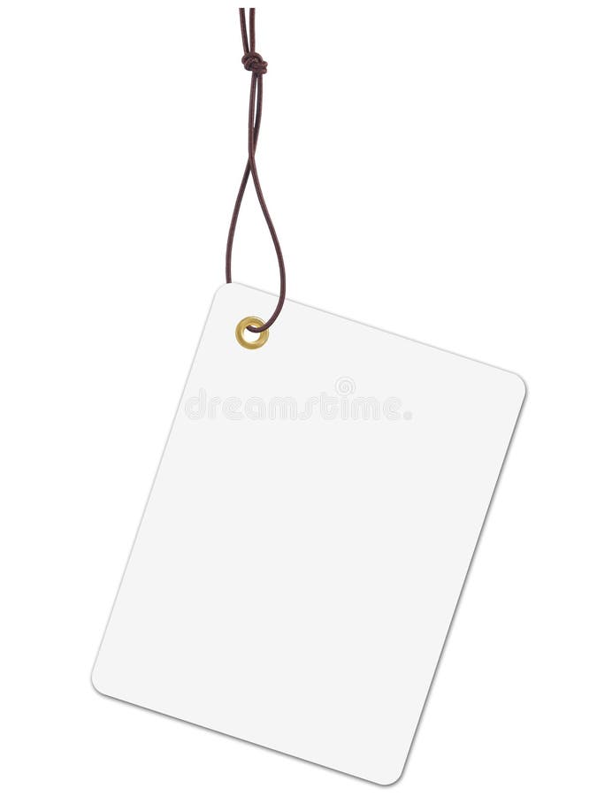 White Tag Label with String Stock Photo - Image of space, cord: 41071482