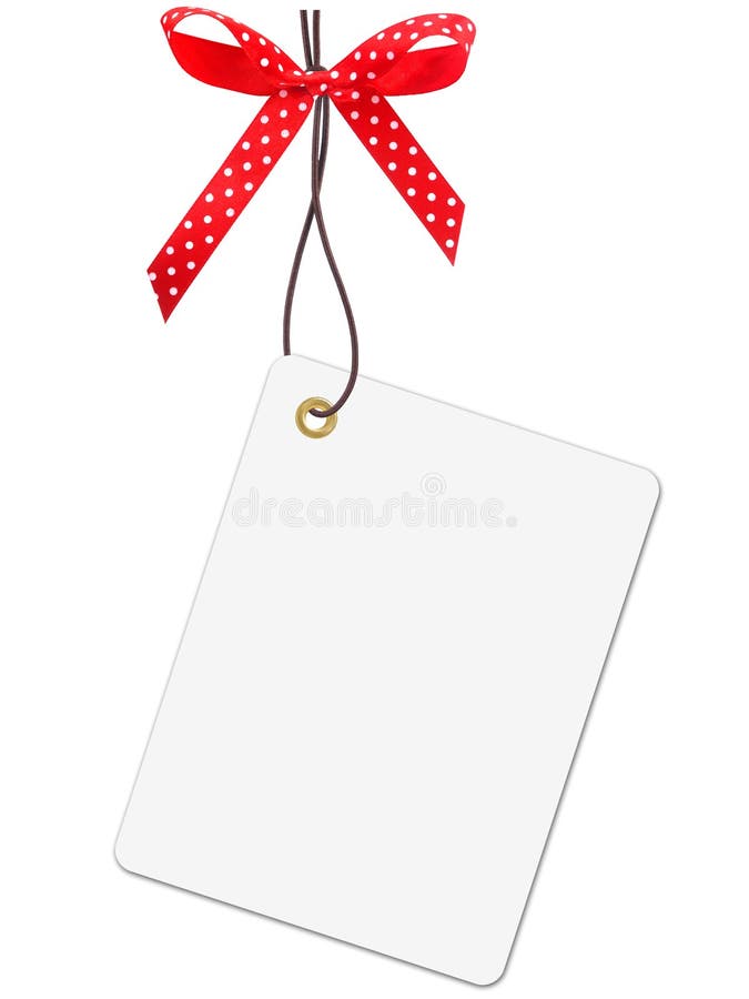 White Tag Label with String Stock Photo - Image of sign, blank: 41071484