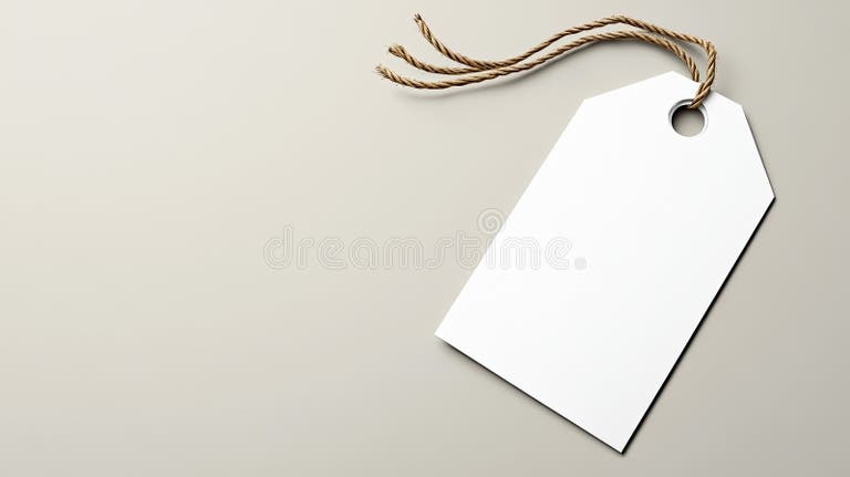 A White Tag is Suspended from a Stack of Cardboard Boxes Featuring a ...