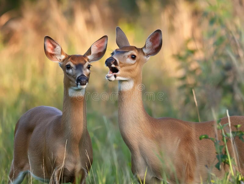 White-tailed Doe Deer in the Forest Stock Image - Image of deer ...