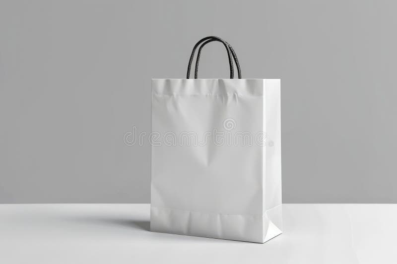 White Take Away Paper Bag , Mockup Design Isolated. Ai Generated Stock ...
