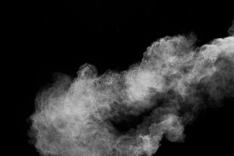 White Talcume Powder Explosion on Black Background. White Dust ...