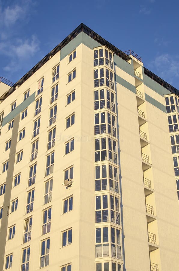 Side View of the New High-rise Buildings Stock Photo - Image of load ...