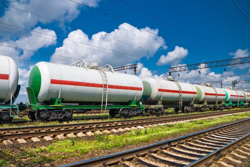 White tank cars stock image. Image of delivery, petrol - 26374783