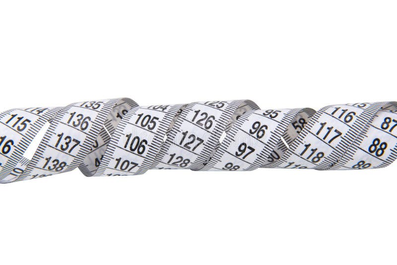 White Tape Measuring Isolated on a White Background Stock Image - Image ...